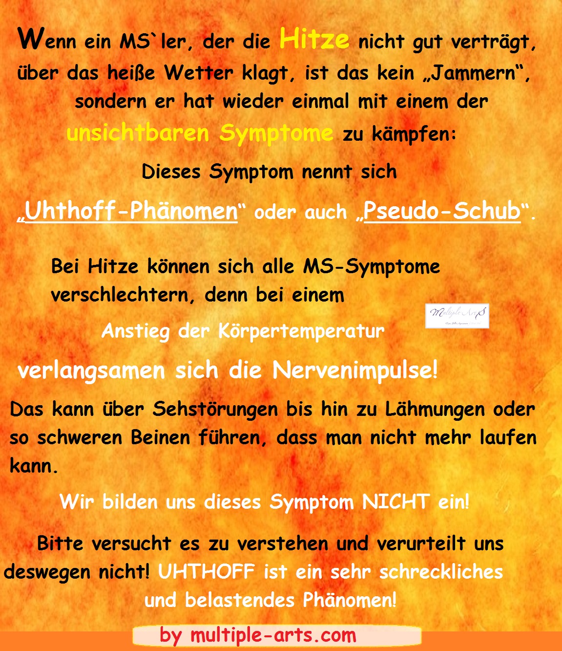 Das UTHOFF-Monster (Uhthoff-Phänomen) - Heike Führ